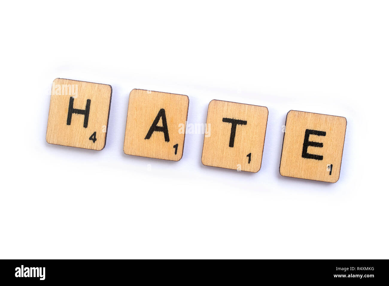 Word bad on scrabble letters hi-res stock photography and images - Alamy