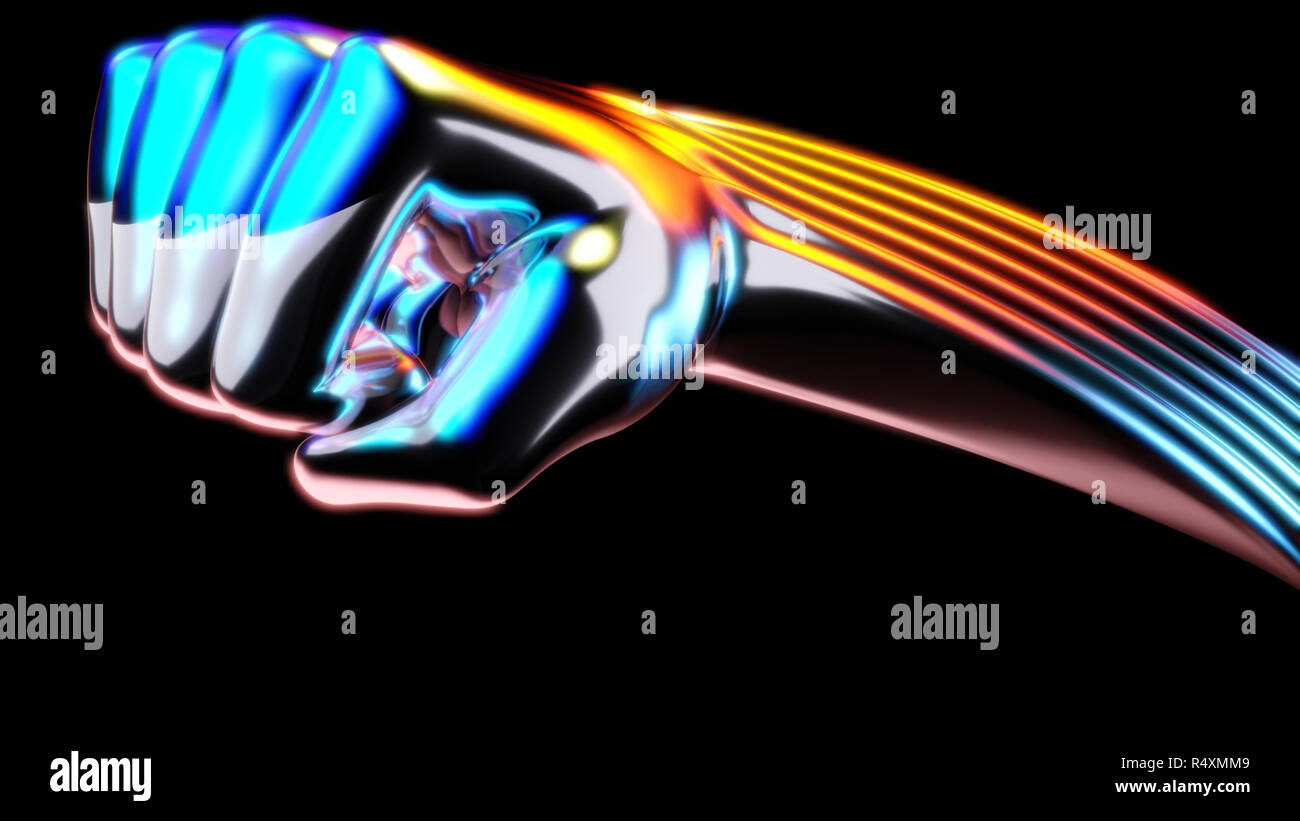 Abstract fight - 3D Illustration Stock Photo - Alamy