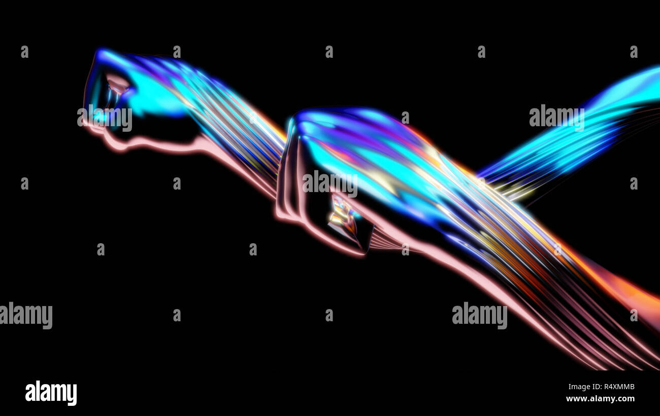 Abstract fight - 3D Illustration Stock Photo - Alamy