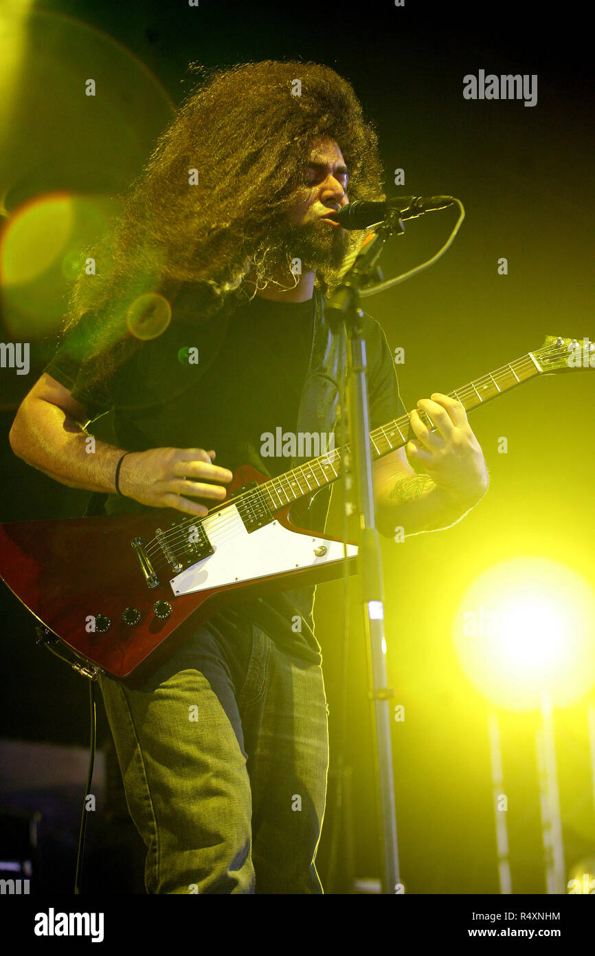 Claudio Sanchez with Coheed and Cambria performs in concert during the ...