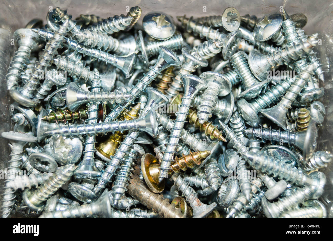 industrial iron nuts nails and screws Stock Photo - Alamy