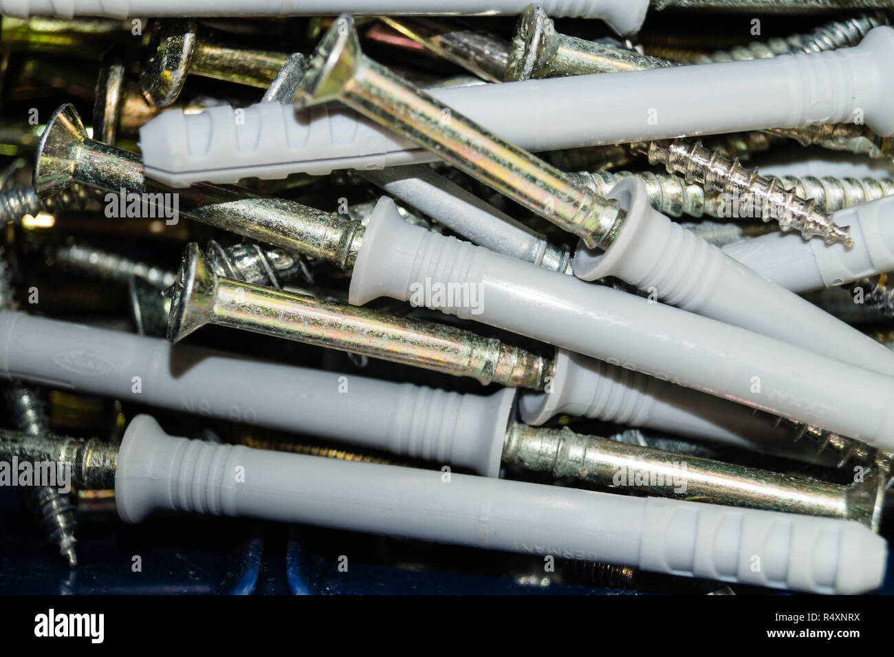 industrial iron nuts nails and screws Stock Photo - Alamy