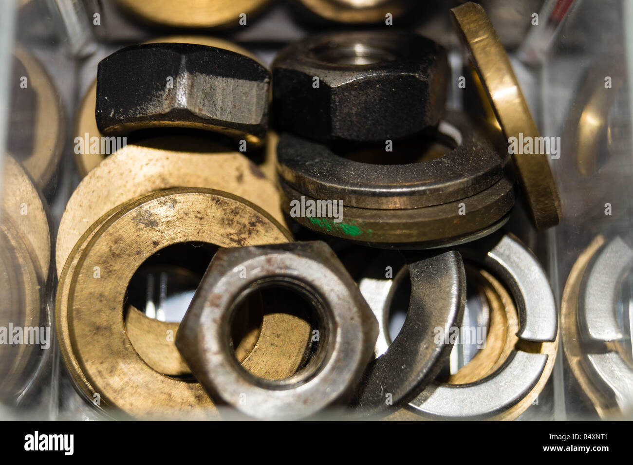 industrial iron nuts nails and screws Stock Photo - Alamy
