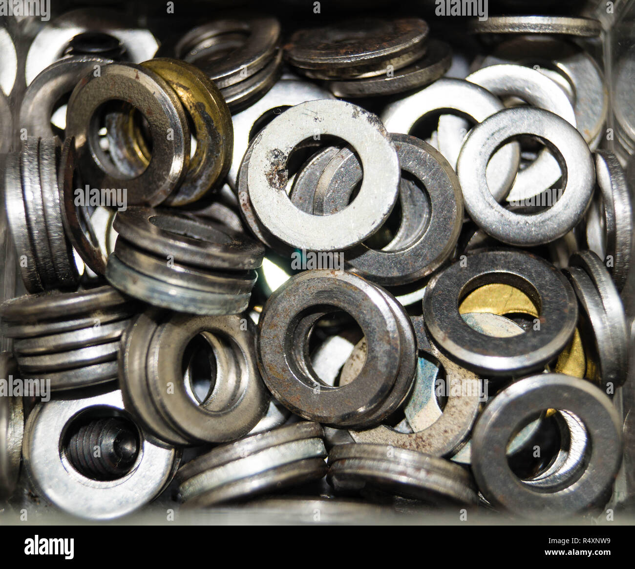 industrial iron nuts nails and screws Stock Photo - Alamy