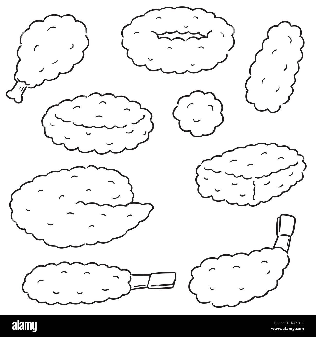 vector set of fried food Stock Vector Image & Art - Alamy