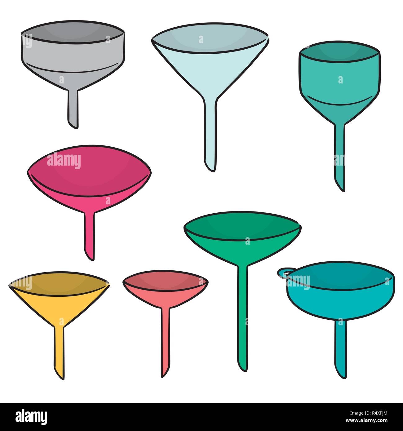 vector set of funnels Stock Vector Image & Art - Alamy