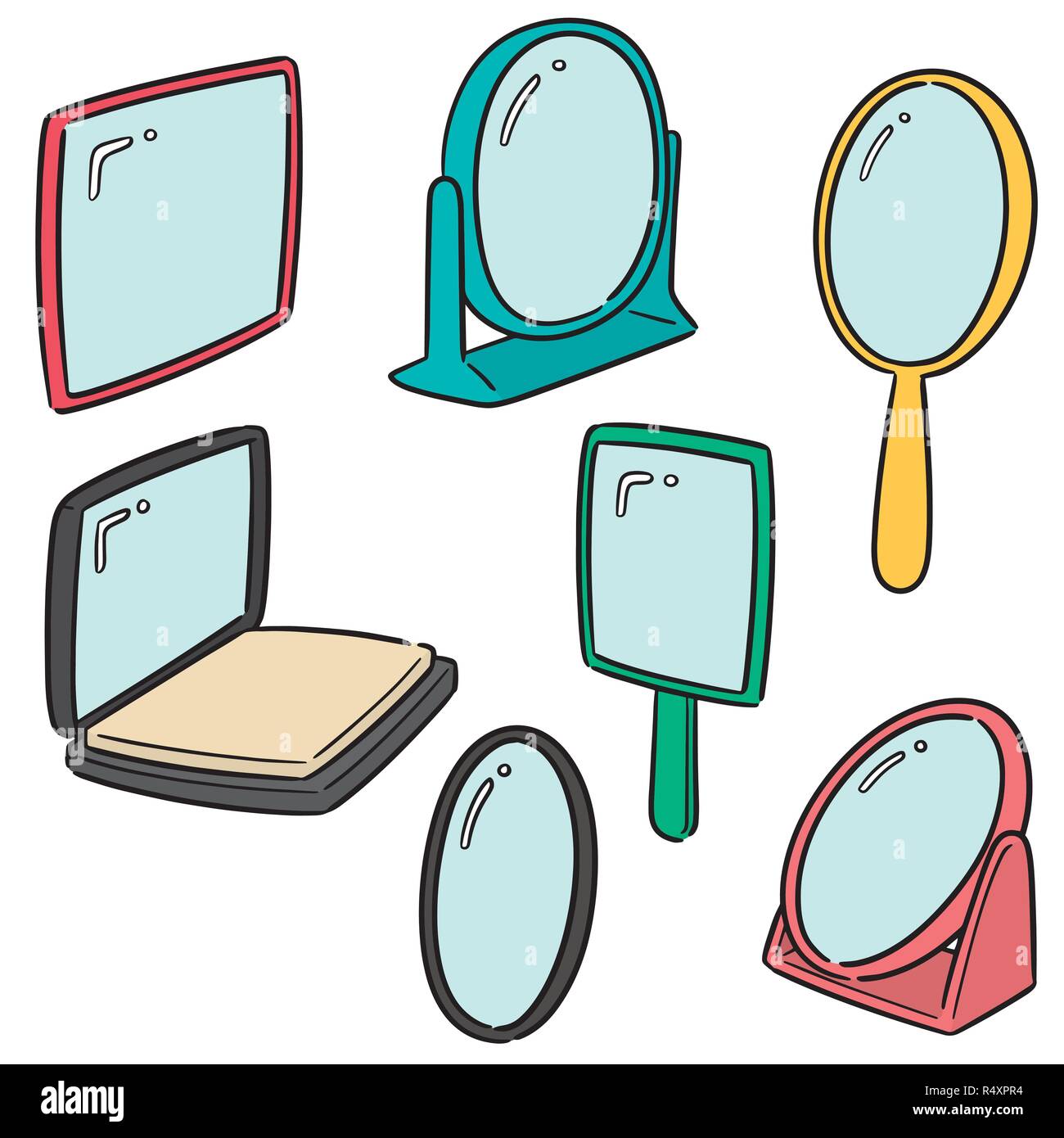 vector set of mirror Stock Vector Image & Art - Alamy