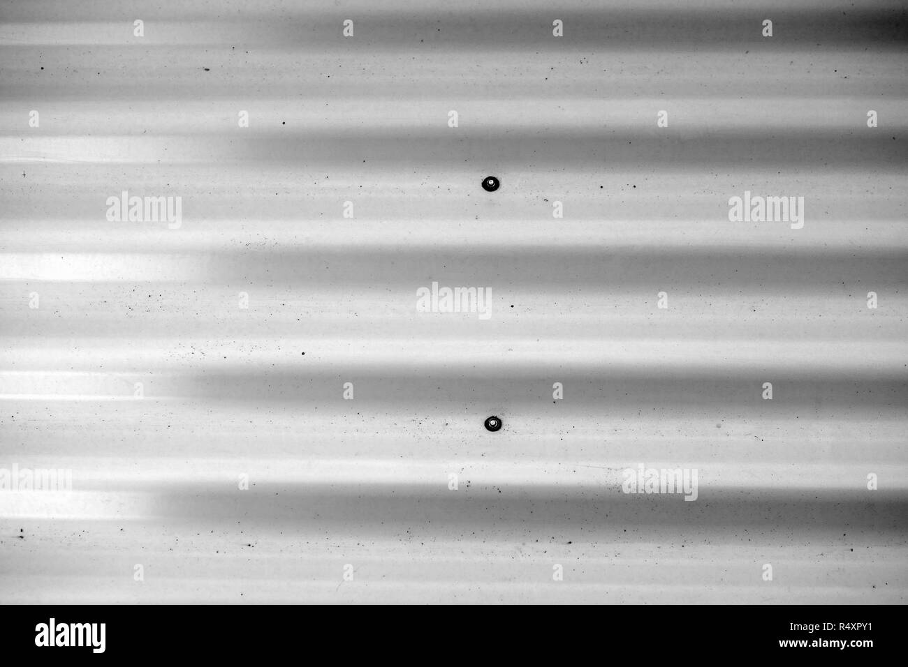 The top view and closeup on the corrugated iron of a corrugated iron ...