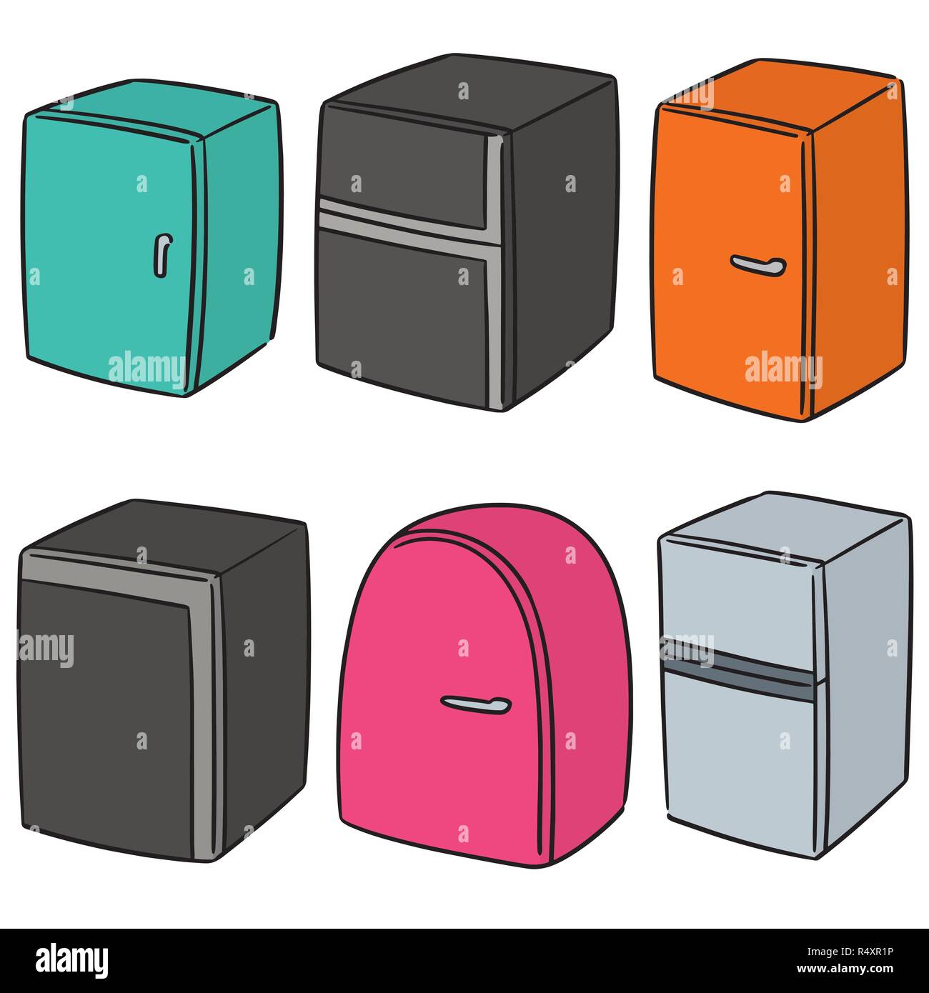 vector set of refrigerator Stock Vector Image & Art - Alamy