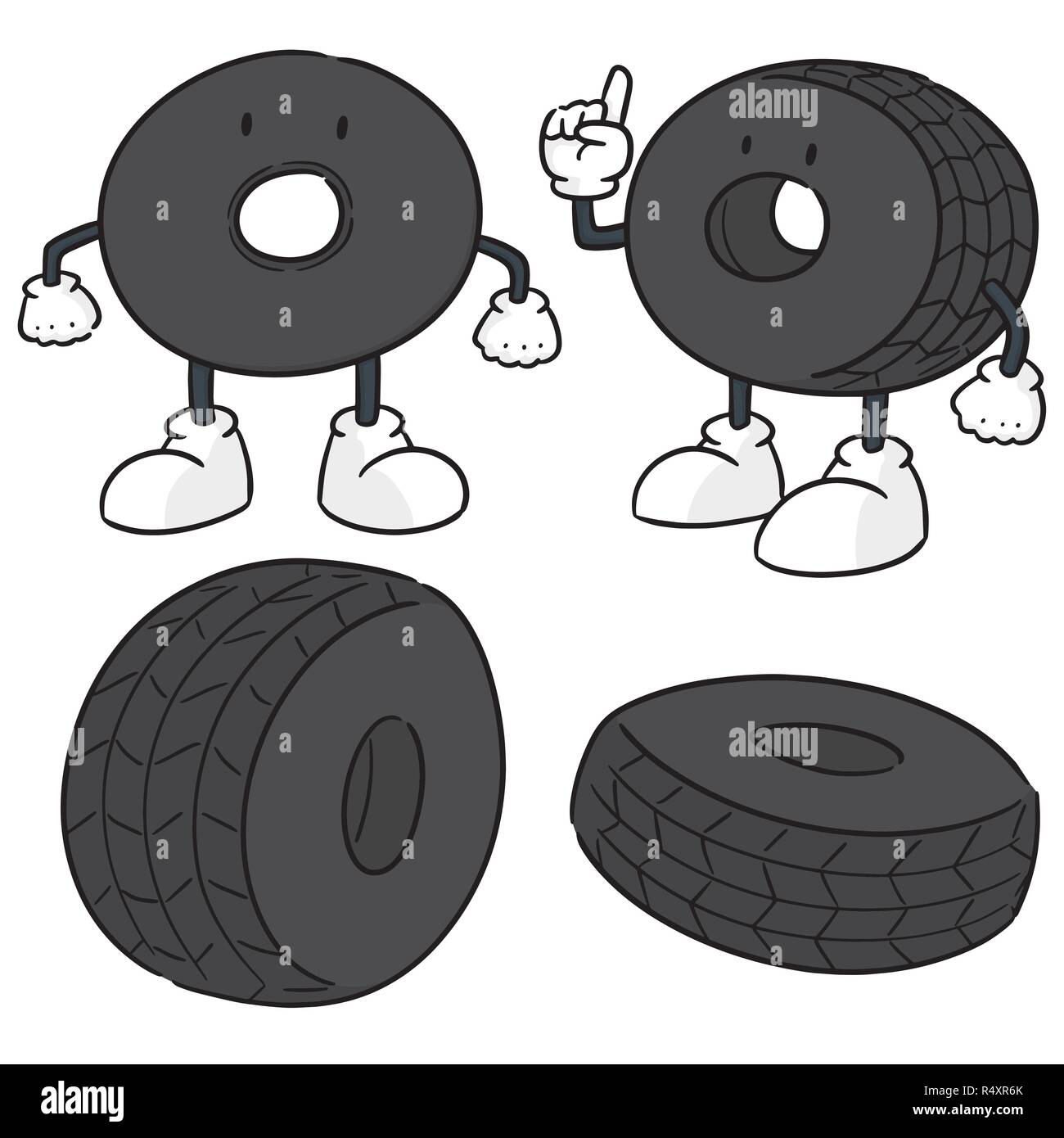 vector set of tires Stock Vector Image & Art - Alamy