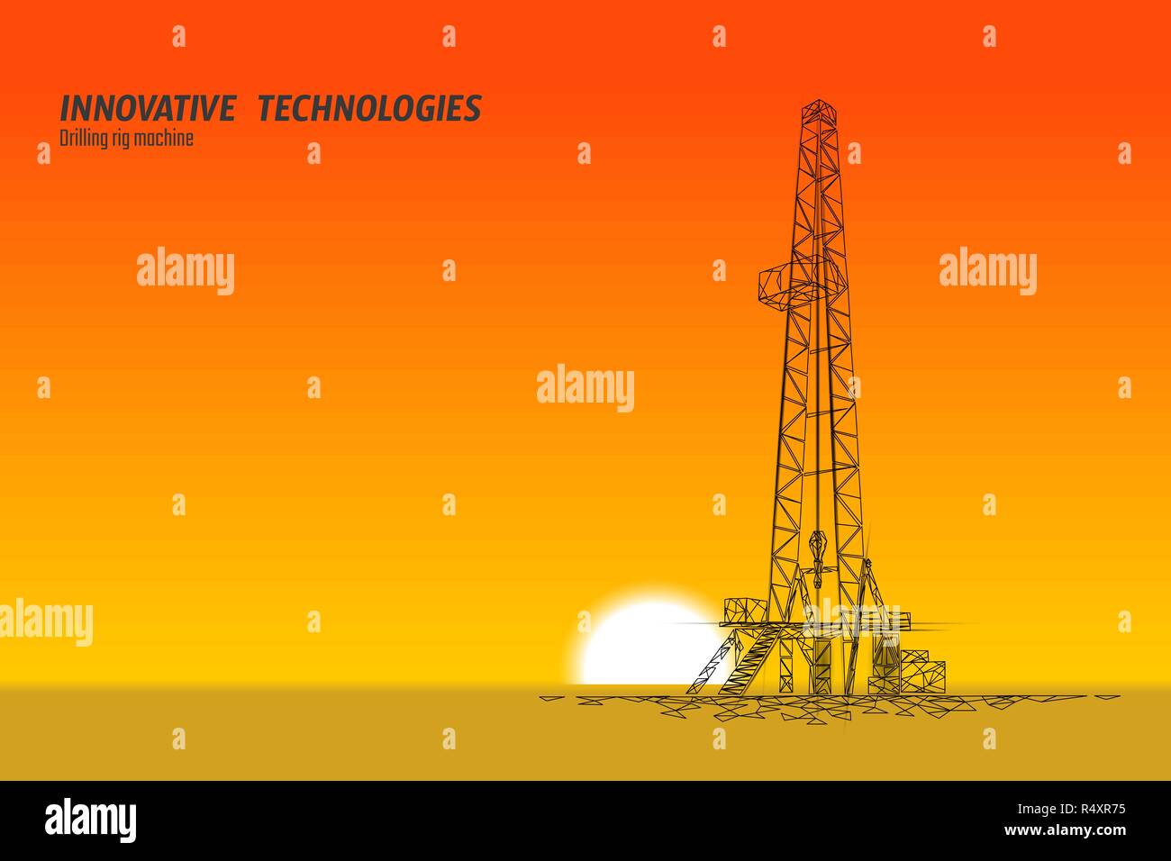 Drilling rig land Stock Vector Images - Alamy