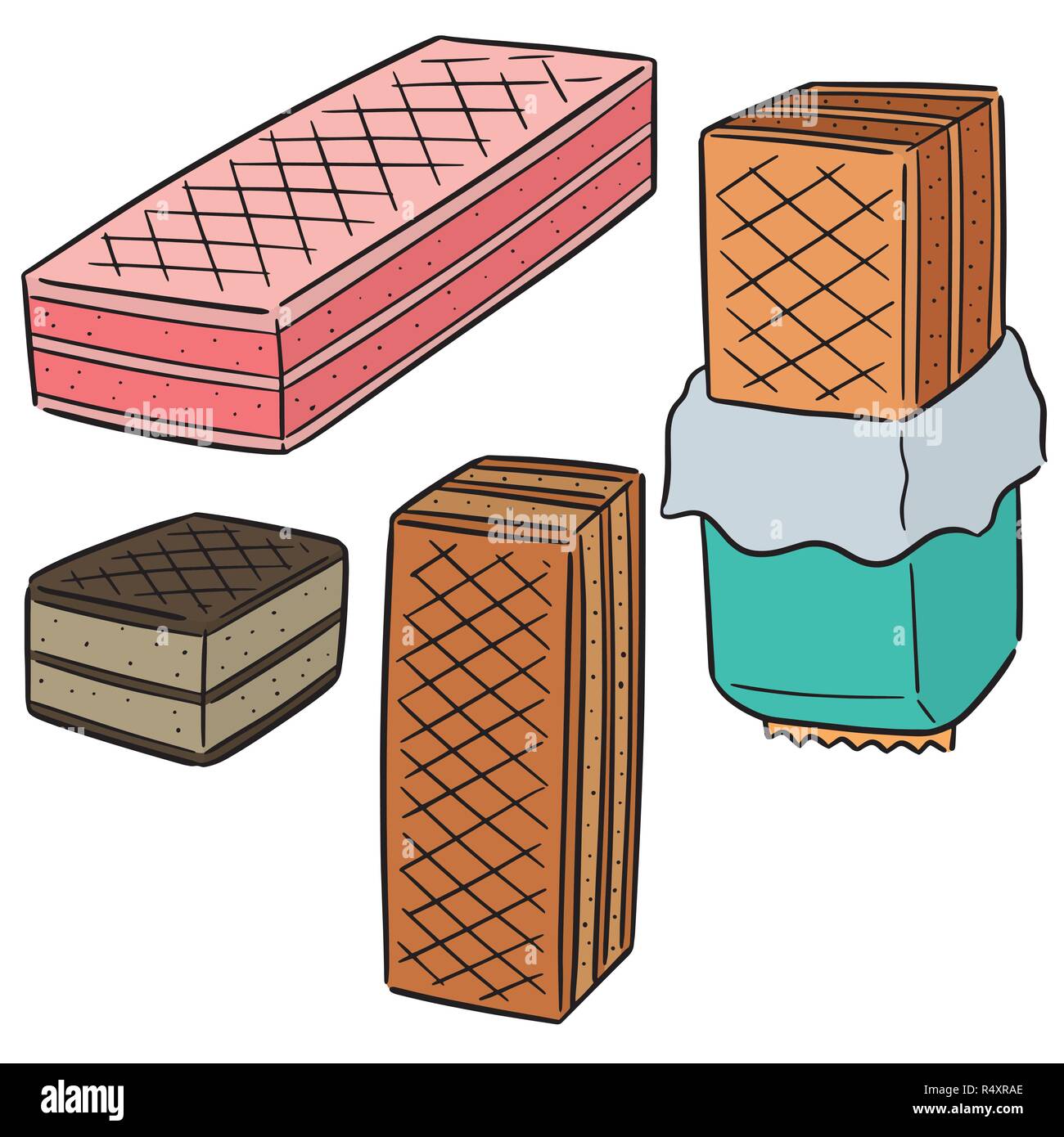 vector set of wafers Stock Vector Image & Art - Alamy