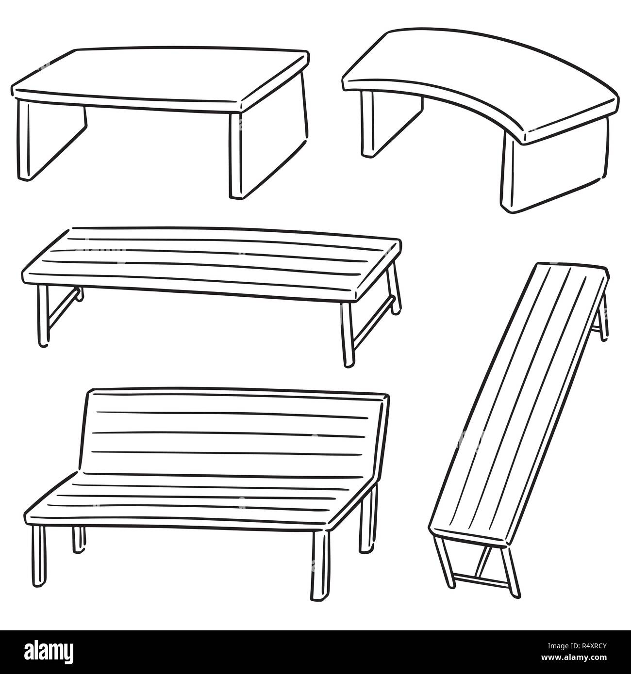 Wooden bench deco Stock Vector Images - Alamy