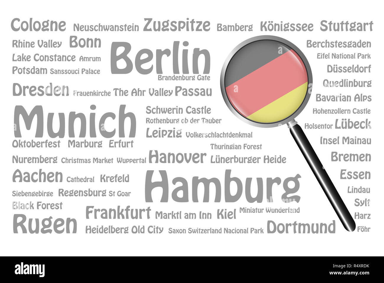 Germany flag word Cut Out Stock Images & Pictures - Alamy