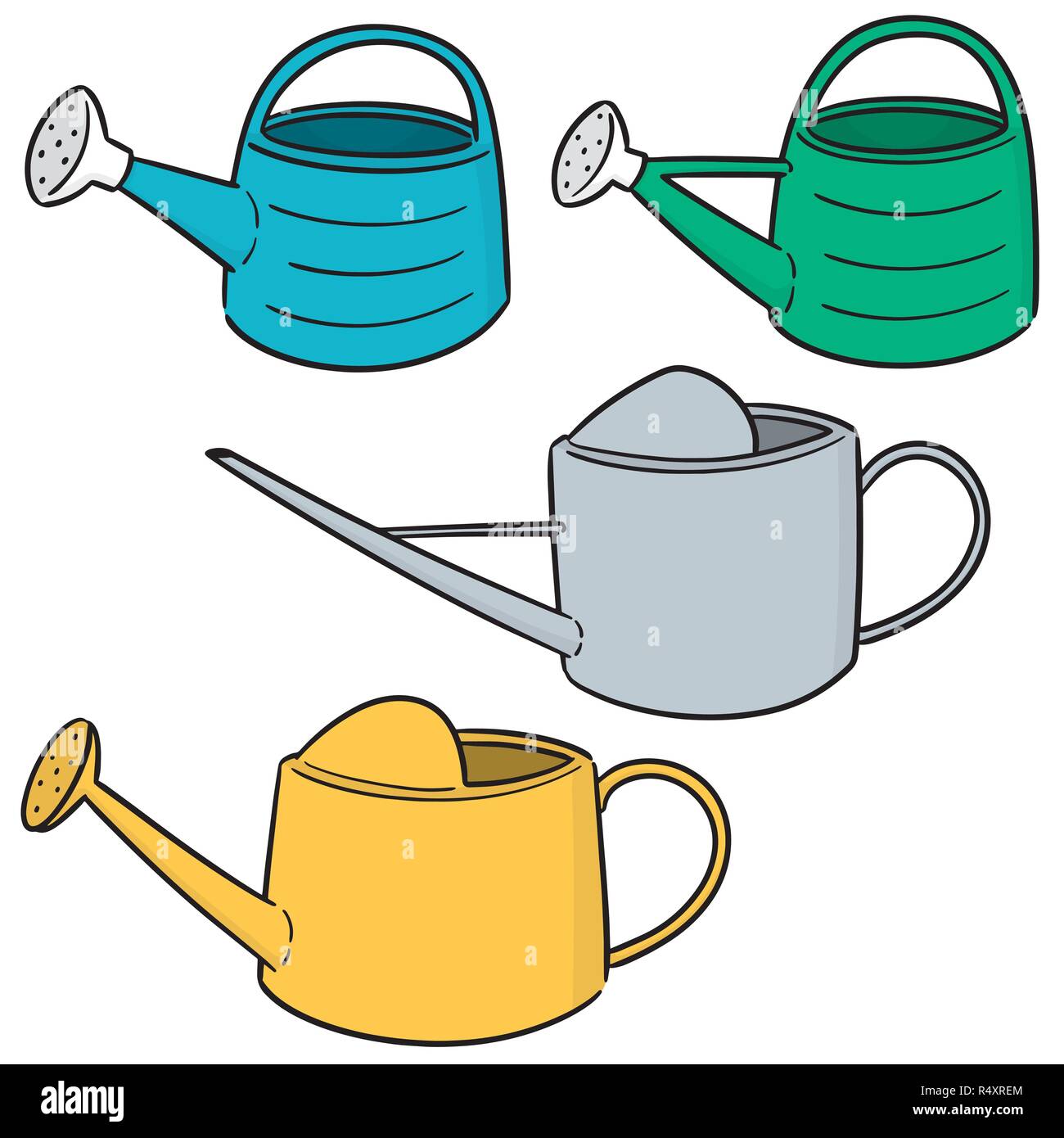 vector set of watering can Stock Vector Image & Art - Alamy