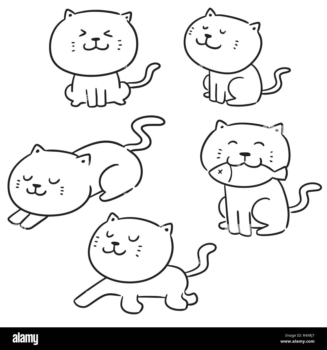 vector set of cats Stock Vector Image & Art - Alamy