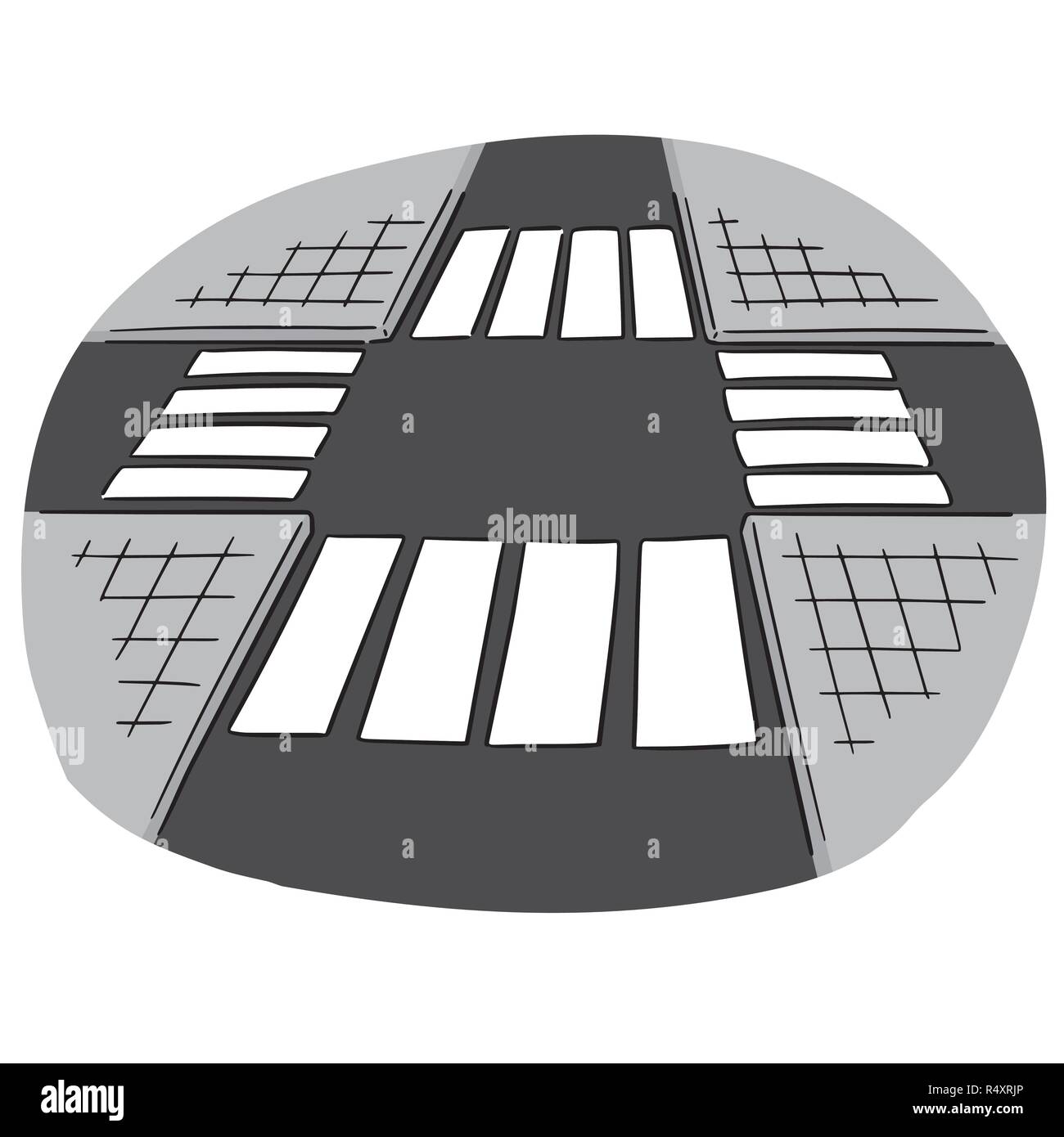 vector of intersection road Stock Vector Image & Art - Alamy