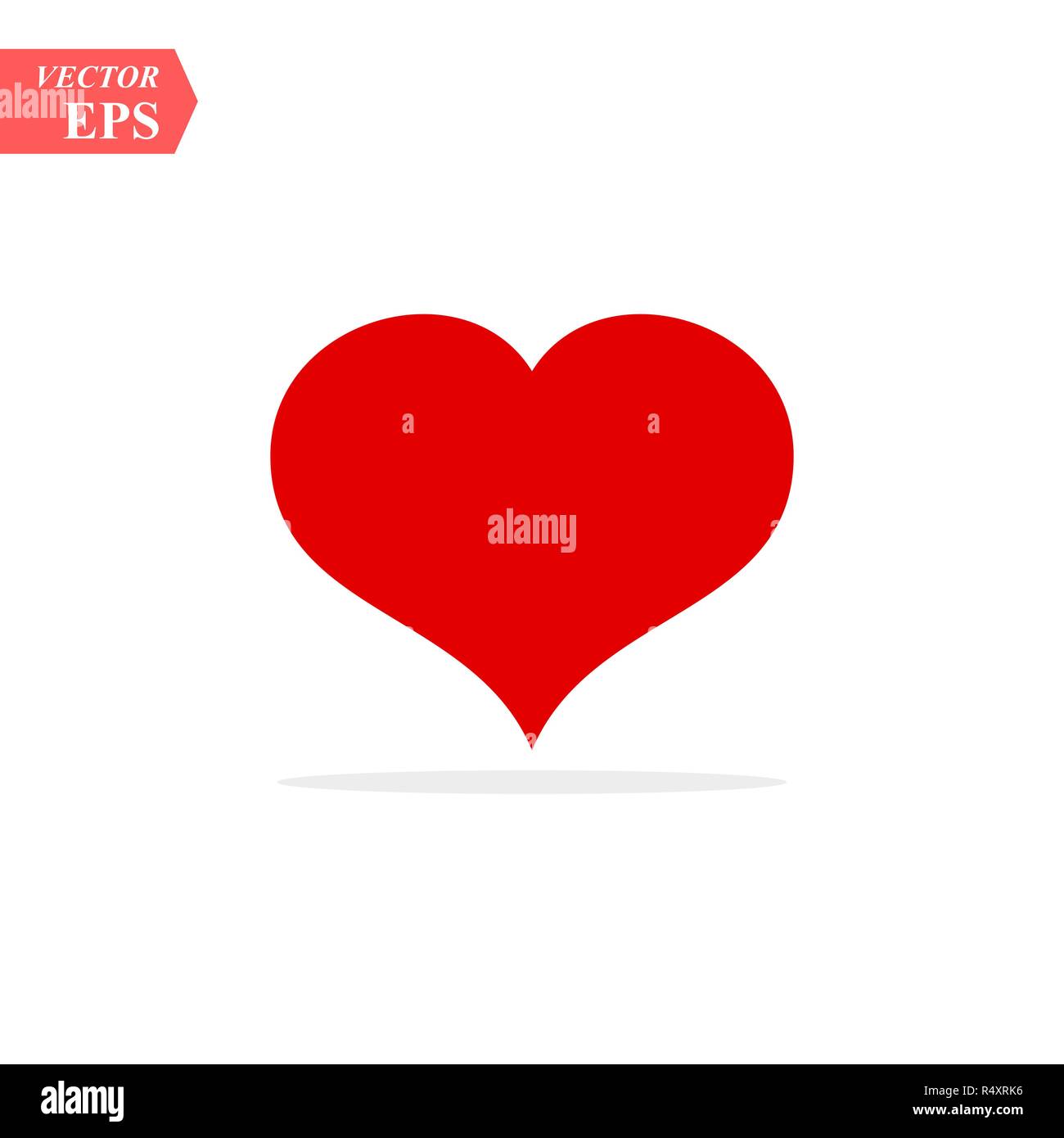 Red Heart healthy love symbol icon vector illustration eps 10 Stock ...