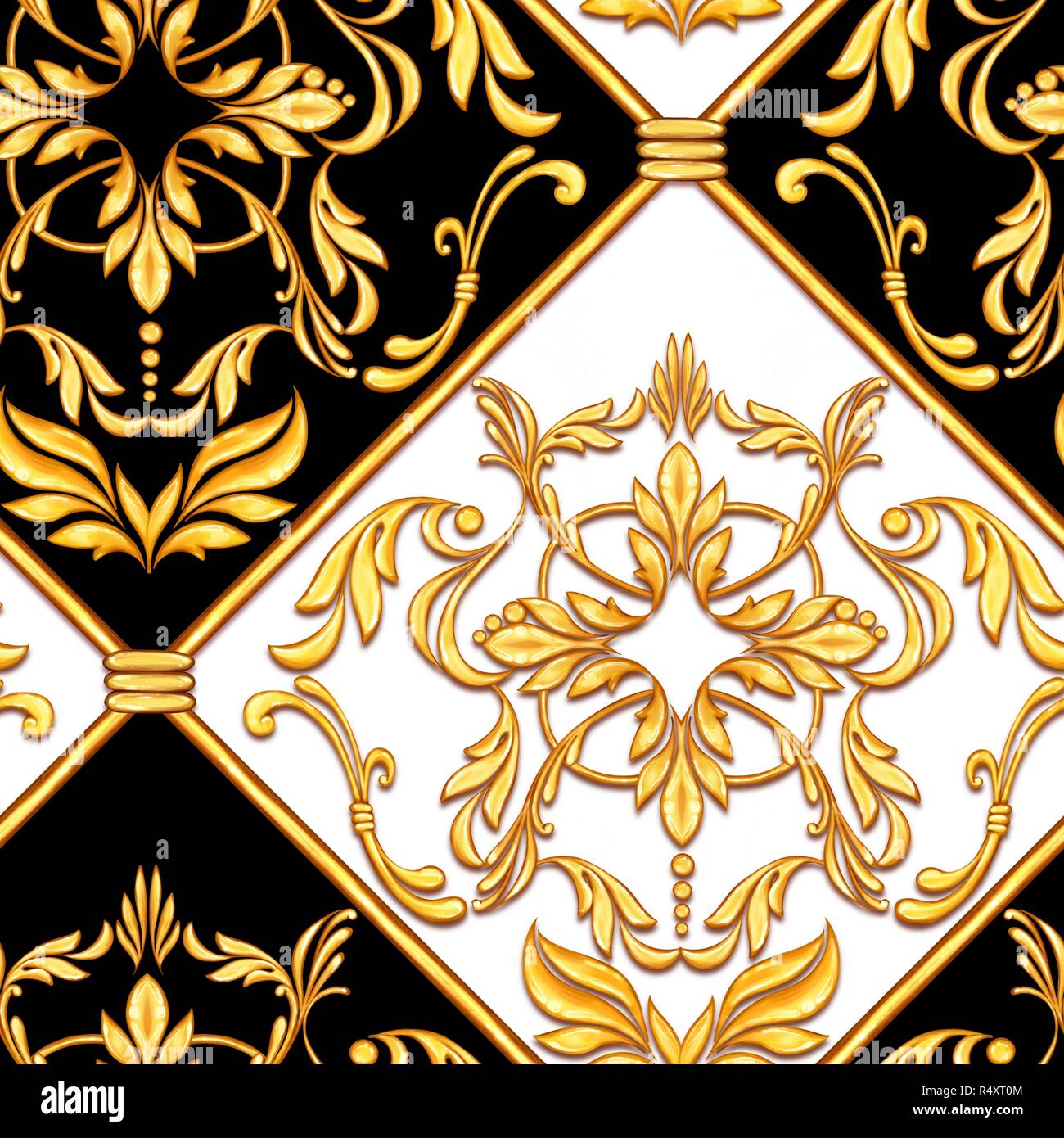 Seamless baroque pattern Stock Photo - Alamy