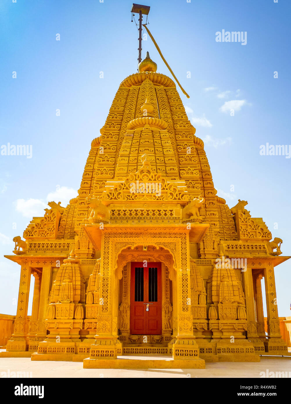 Dome of Adeshwar Nath Jain temple, Amar Sagar, Jaisalmer, Rajasthan ...