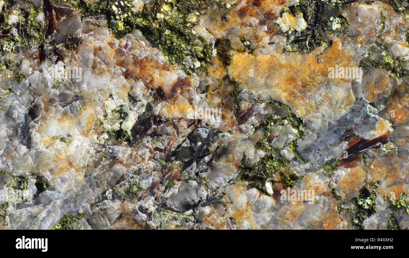 Texture of the polished surface of Pegmatite, macro shot Stock Photo ...