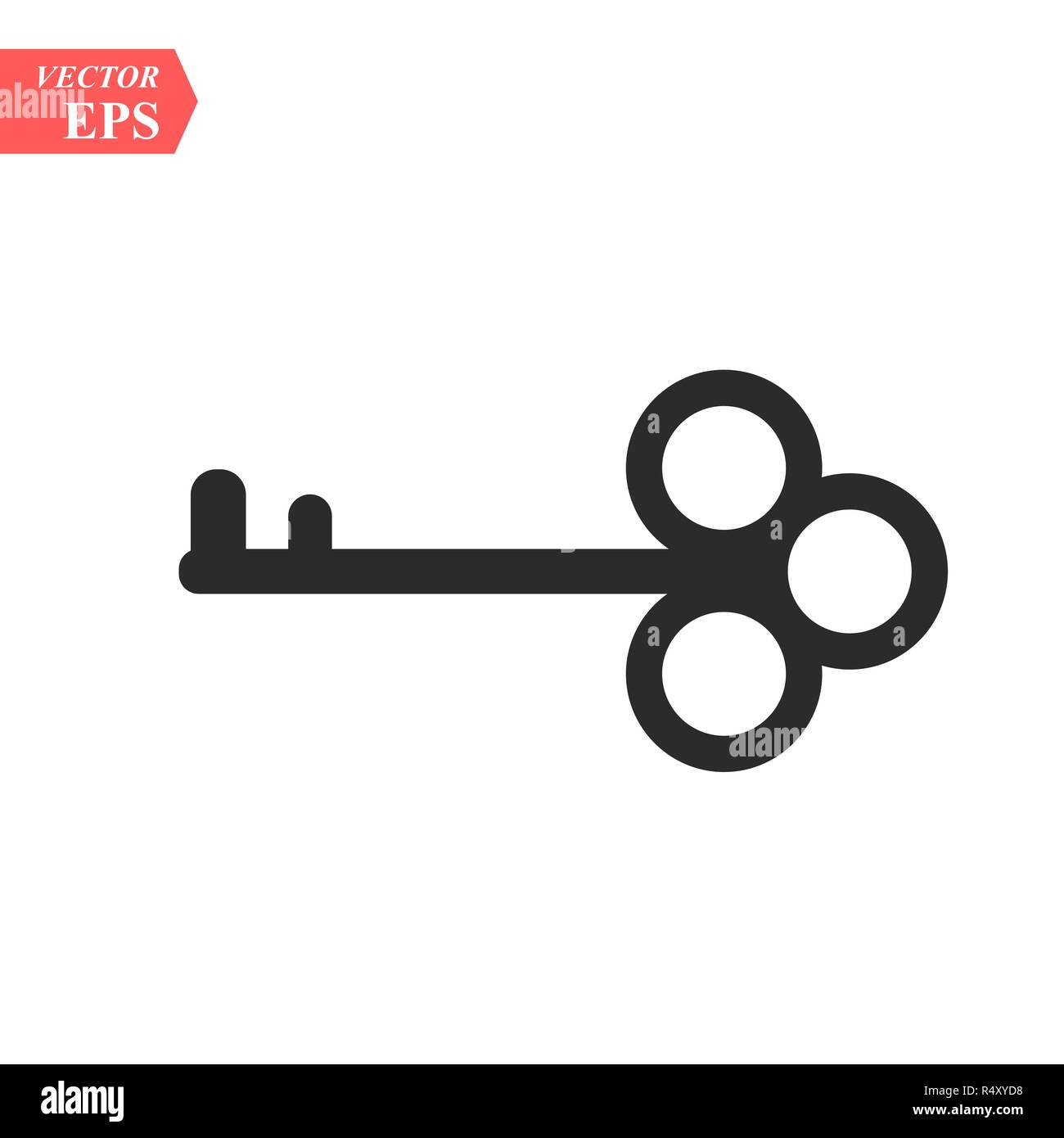 Key icon in trendy flat style isolated on background. Key icon page ...