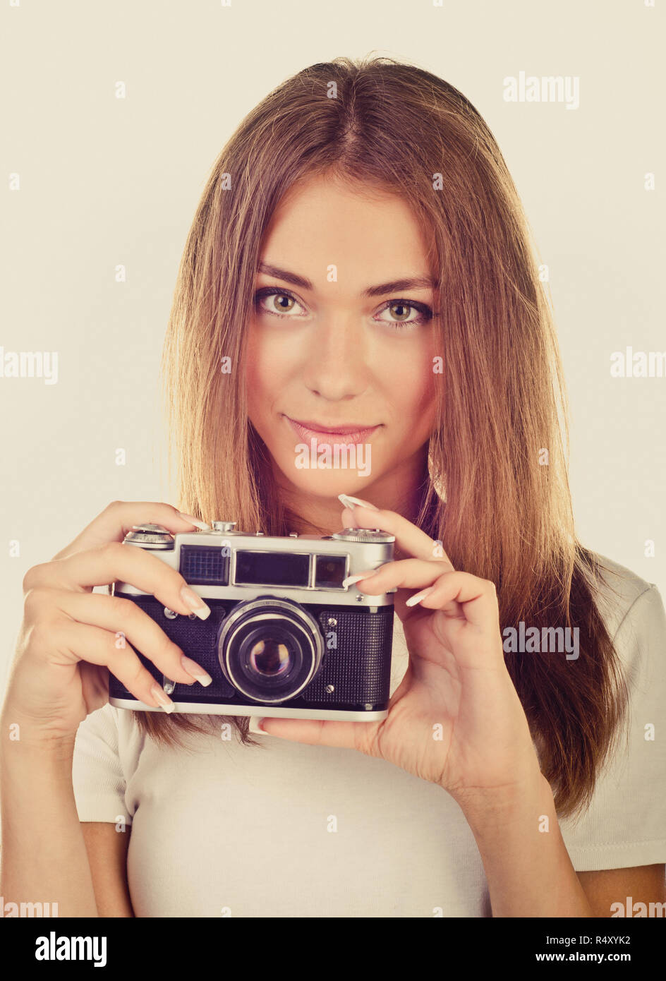 Old fashion camera hi-res stock photography and images - Alamy