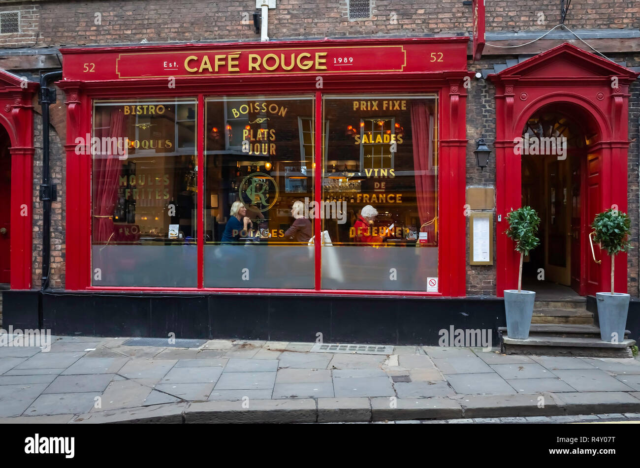 Cafe Rouge a French style Bistro cafe in Low Petergate York England ...