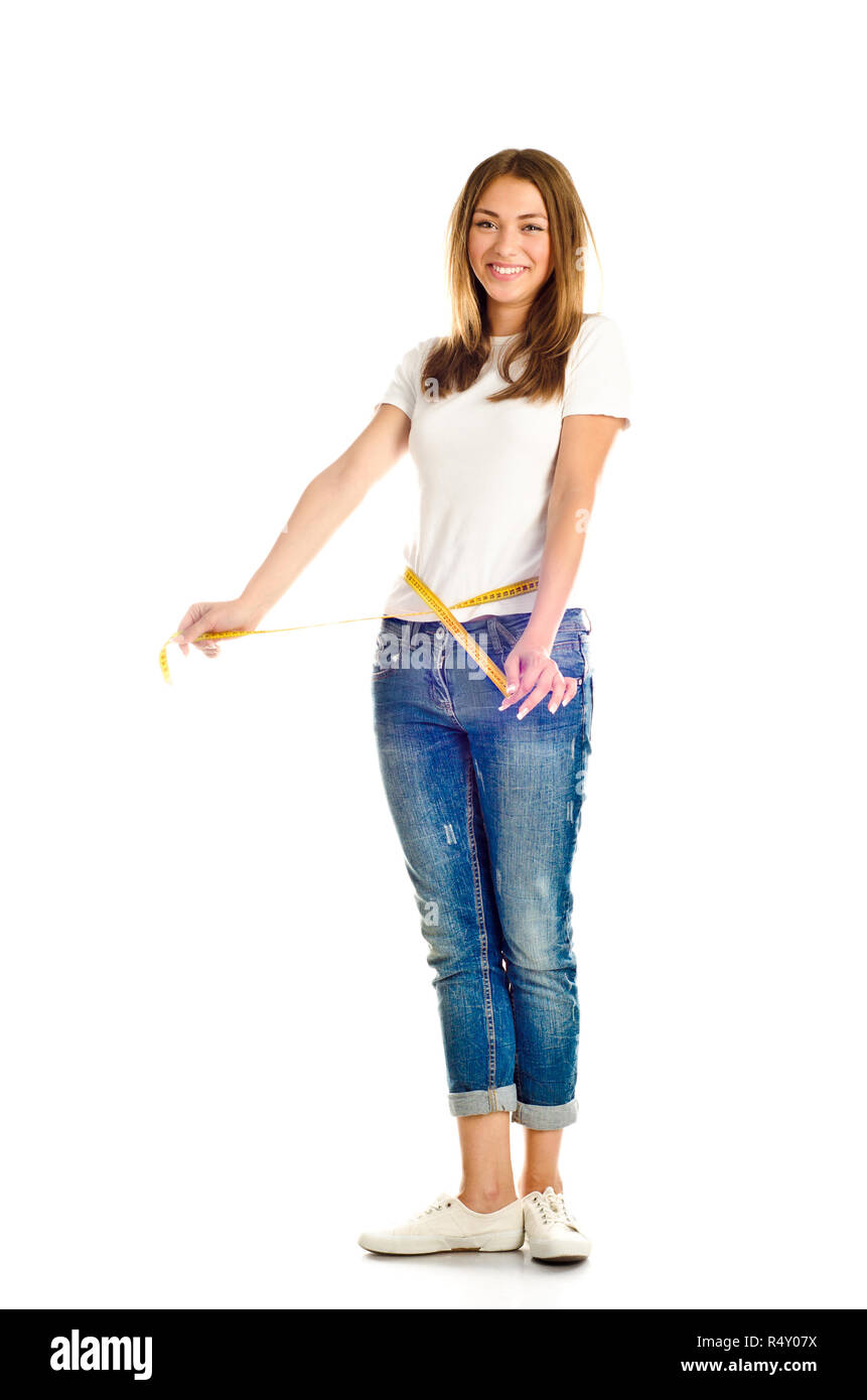 Waist measure girl hi-res stock photography and images - Alamy