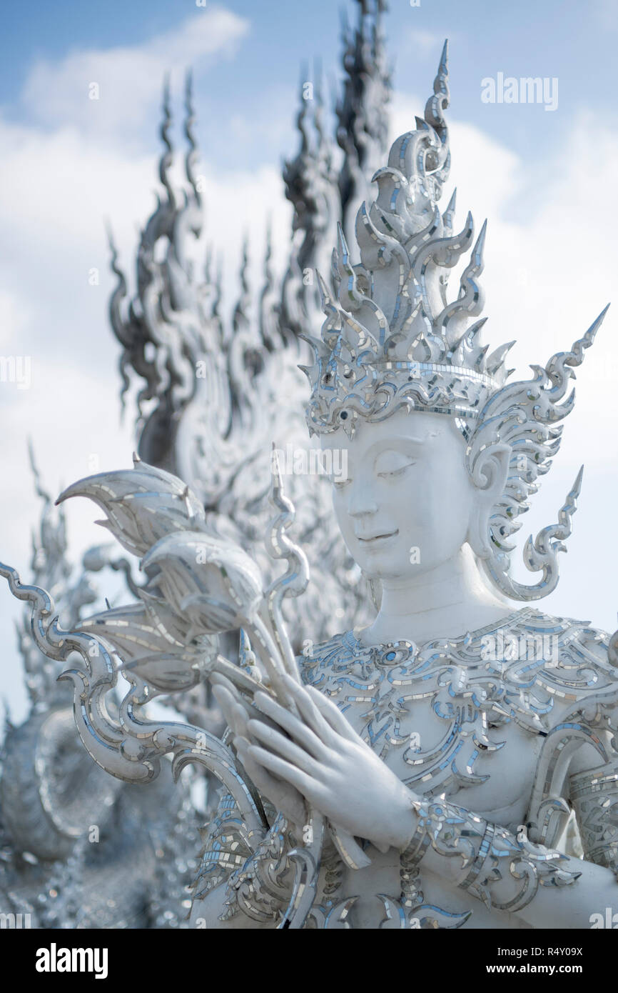 thailand chiang rai wat rong khun white temple Stock Photo - Alamy
