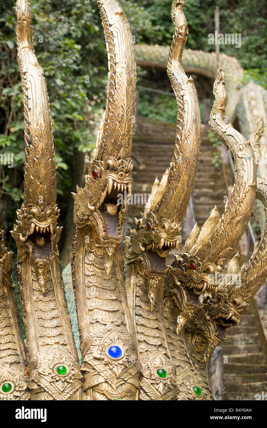 thailand chiang rai mai sai monkey cave temple Stock Photo - Alamy