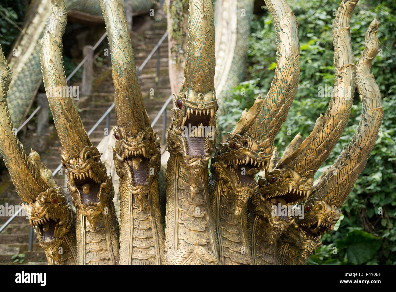 thailand chiang rai mai sai monkey cave temple Stock Photo - Alamy