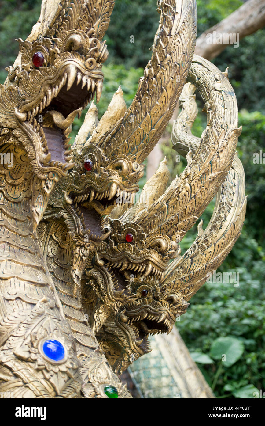 thailand chiang rai mai sai monkey cave temple Stock Photo - Alamy