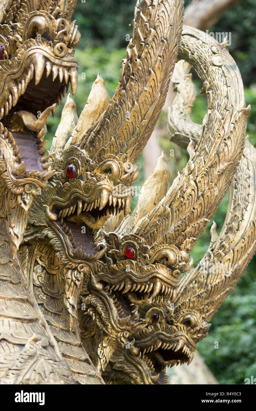 thailand chiang rai mai sai monkey cave temple Stock Photo - Alamy