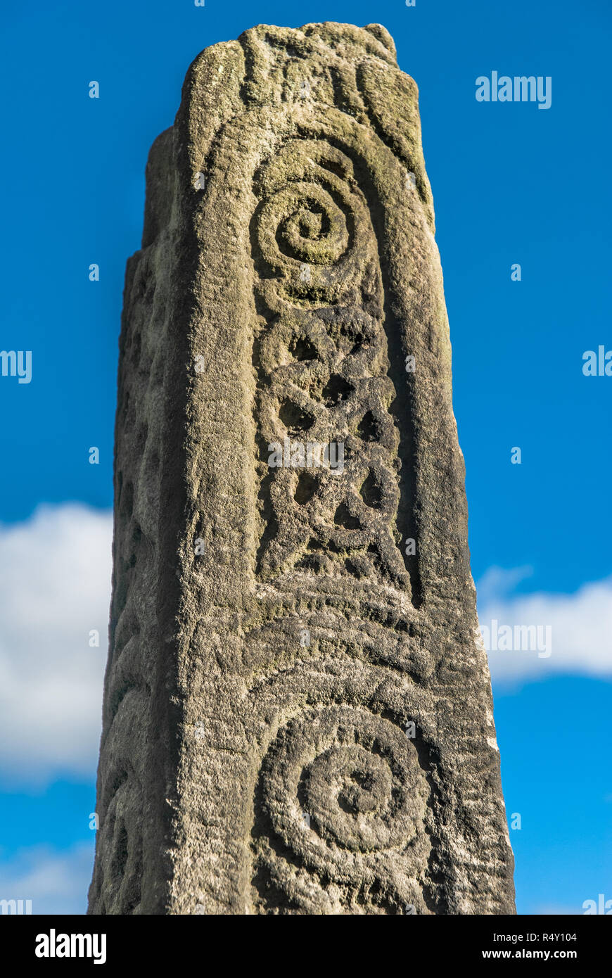 Anglo-Saxon stone monument in Bakewell church yard Stock Photo - Alamy