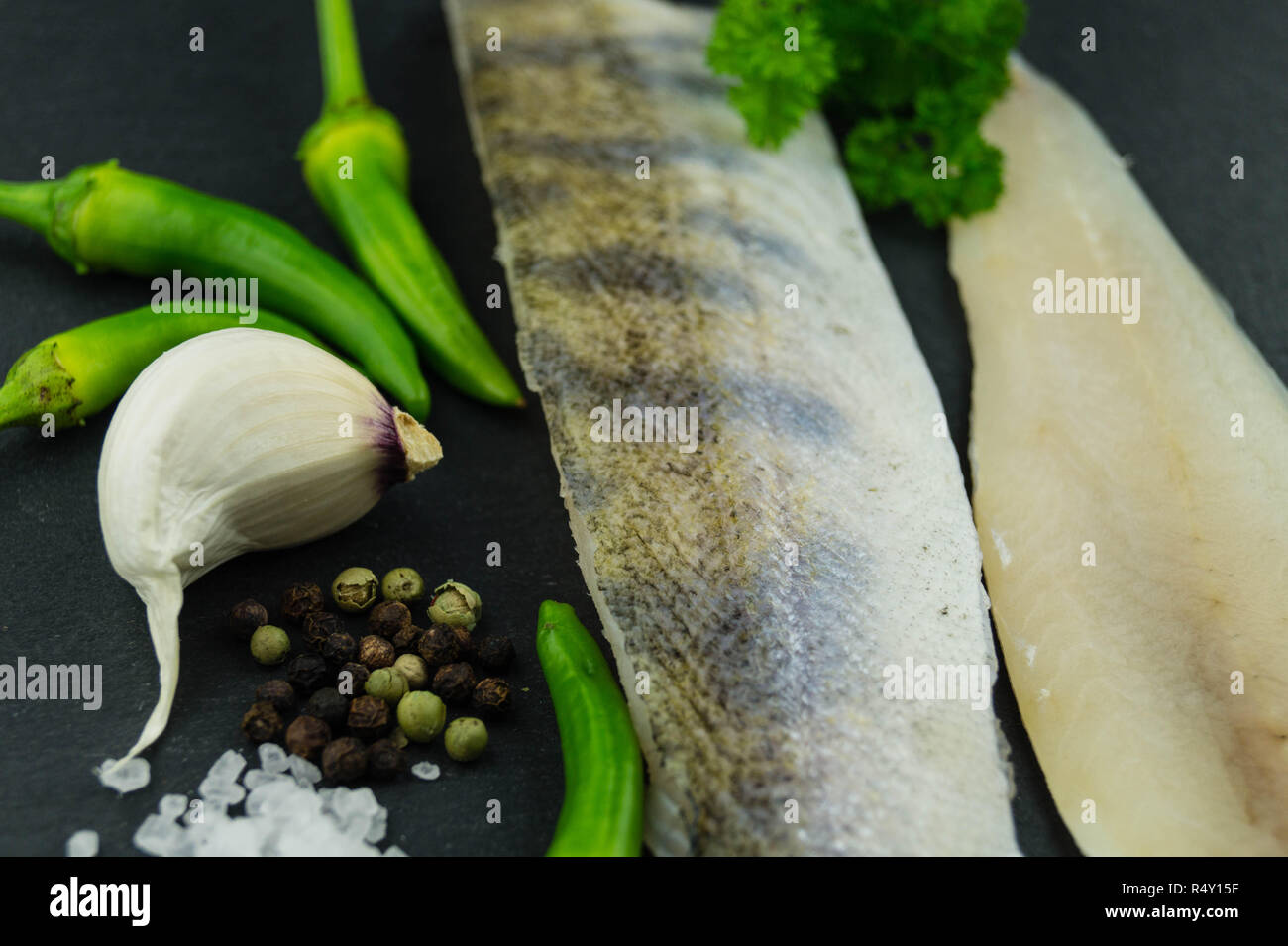 freshwater pike-perch fillet Stock Photo - Alamy