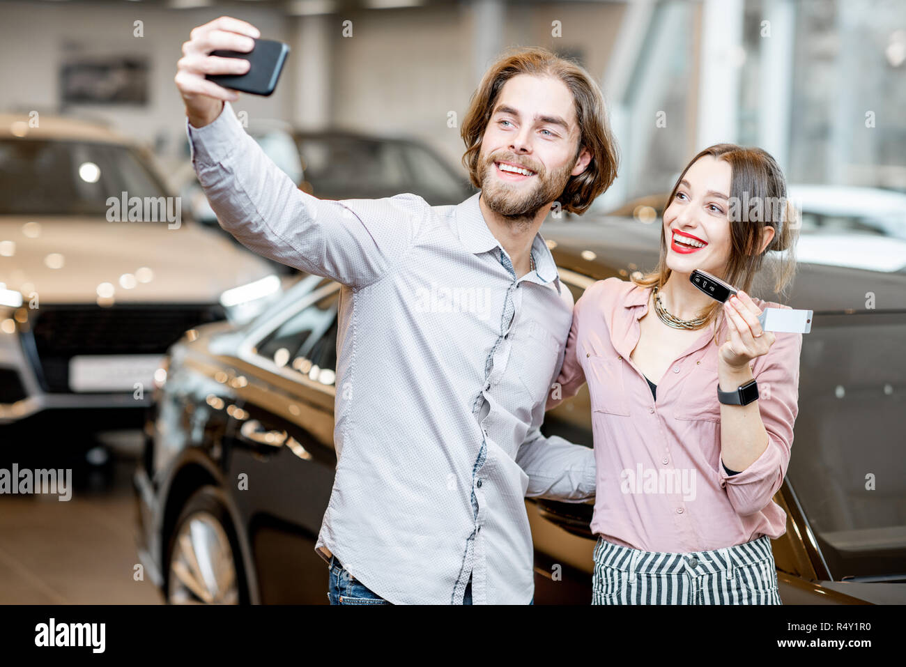 Car selfie hi-res stock photography and images - Alamy