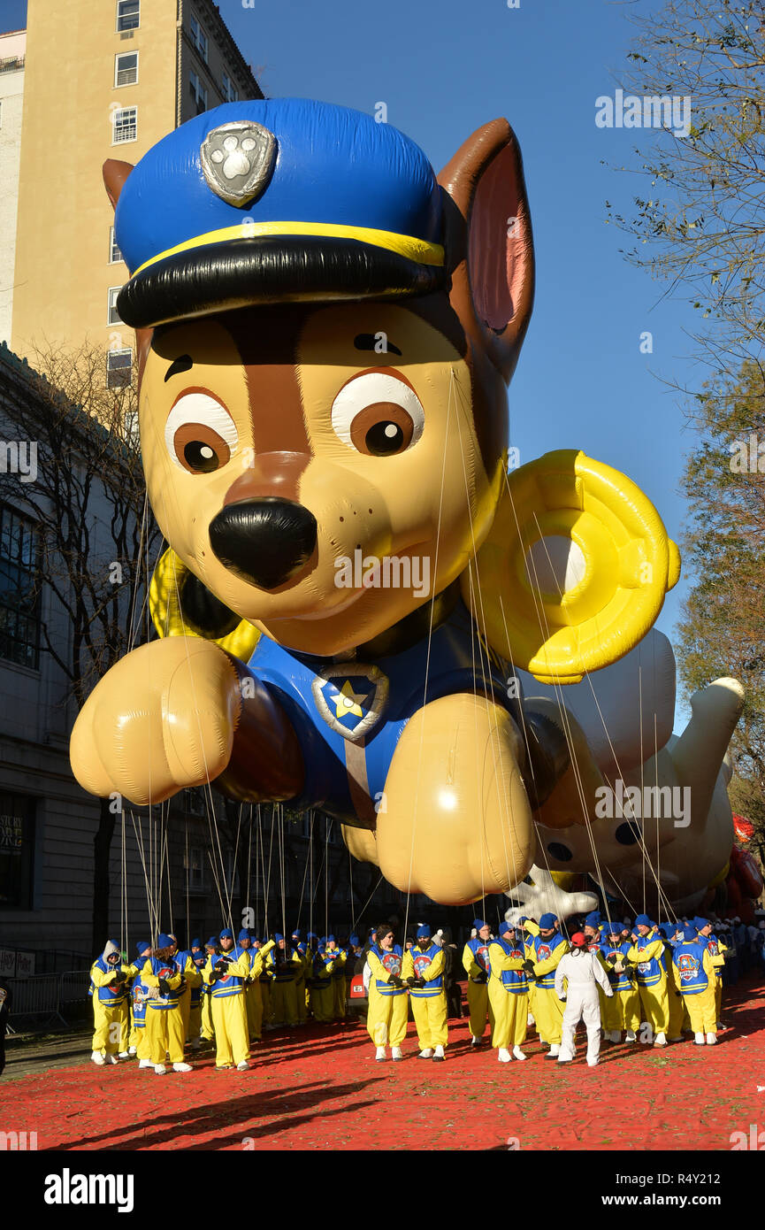 Paw Patrol balloon at the 92nd Annual Macy’s Thanksgiving Day Parade in ...