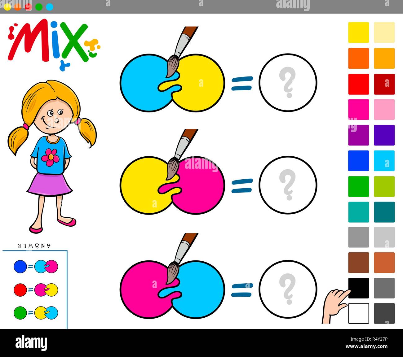 Mixing preschool Stock Vector Images - Alamy