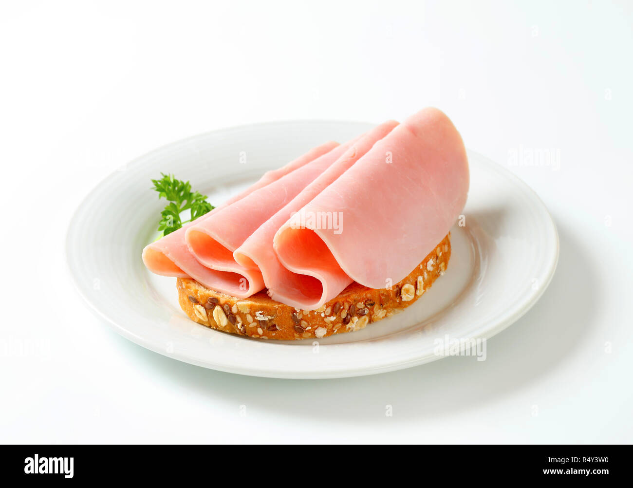 bread with ham Stock Photo - Alamy