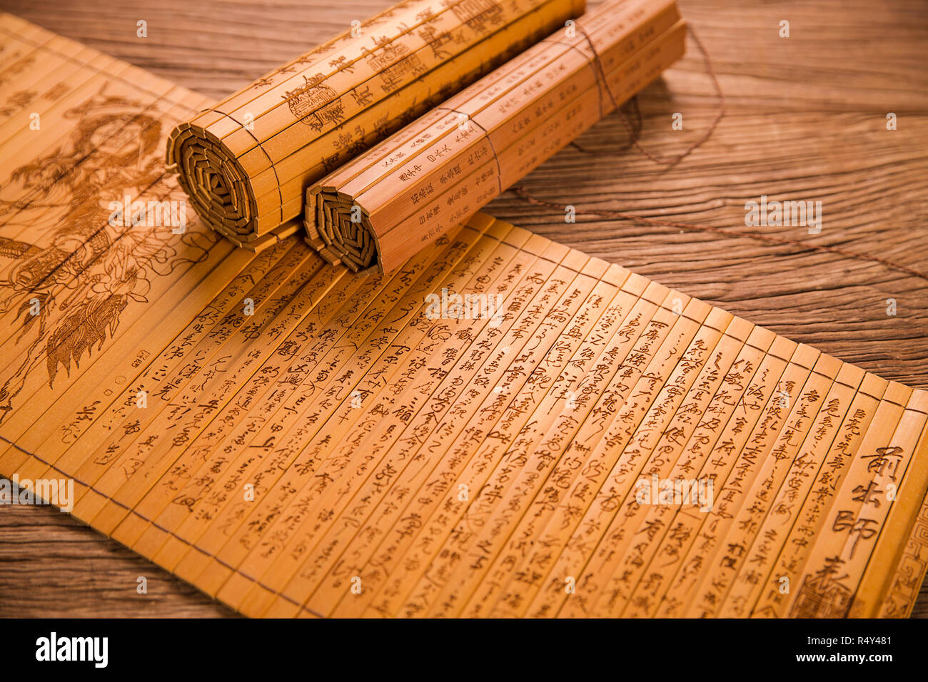 Ancient chinese bamboo text hi-res stock photography and images - Alamy