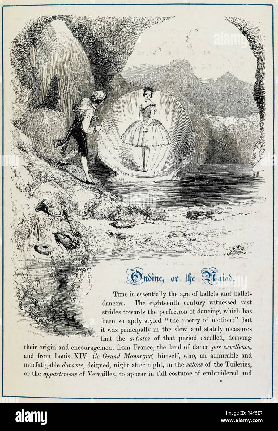 Scene from 'Ondine, or the Naiad', a ballet. Matteo, the fisherman ...