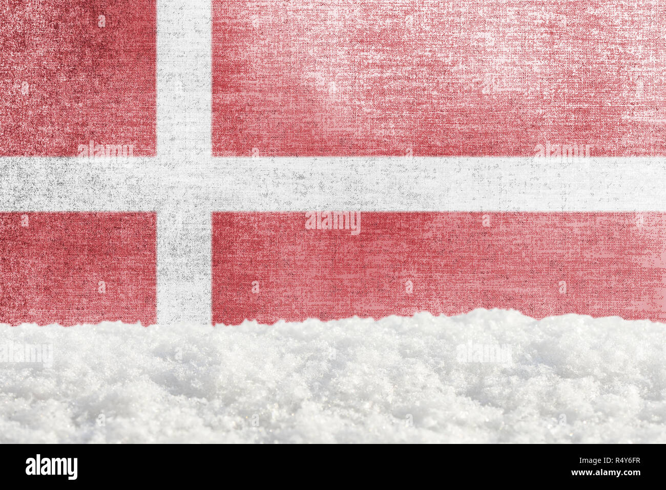 Danish flag snow hi-res stock photography and images - Alamy