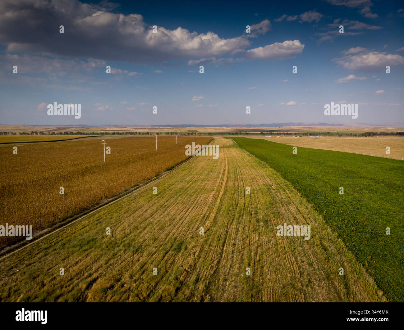 Aerial view riverside field autumn hi-res stock photography and images ...