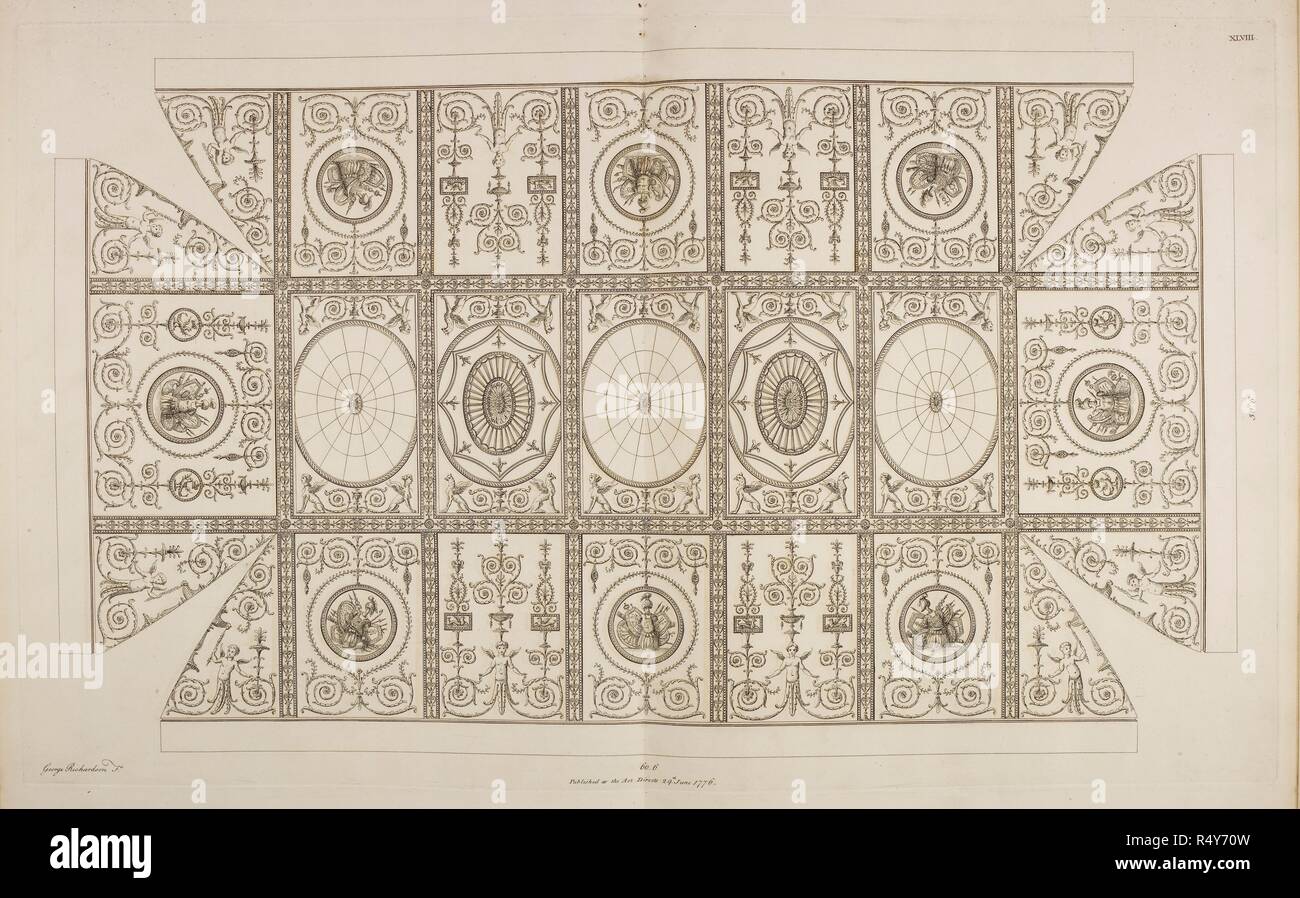 Ceilings, composed in the style of the Antique Grotesque. A series of ...