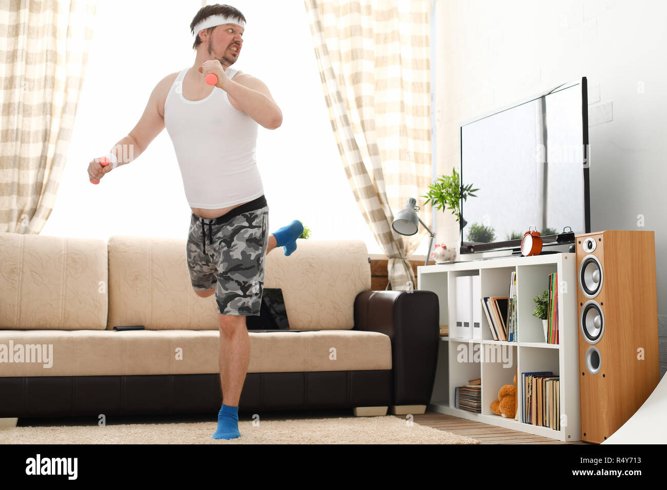 Young handsome man in shorts and Stock Photo - Alamy