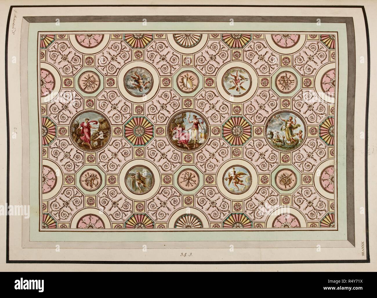 Ceilings, composed in the style of the Antique Grotesque. A series of ...