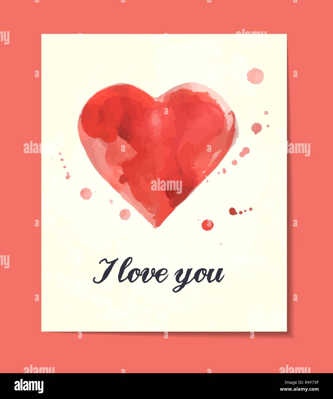 Drawing on paper watercolor Stock Vector Images - Alamy