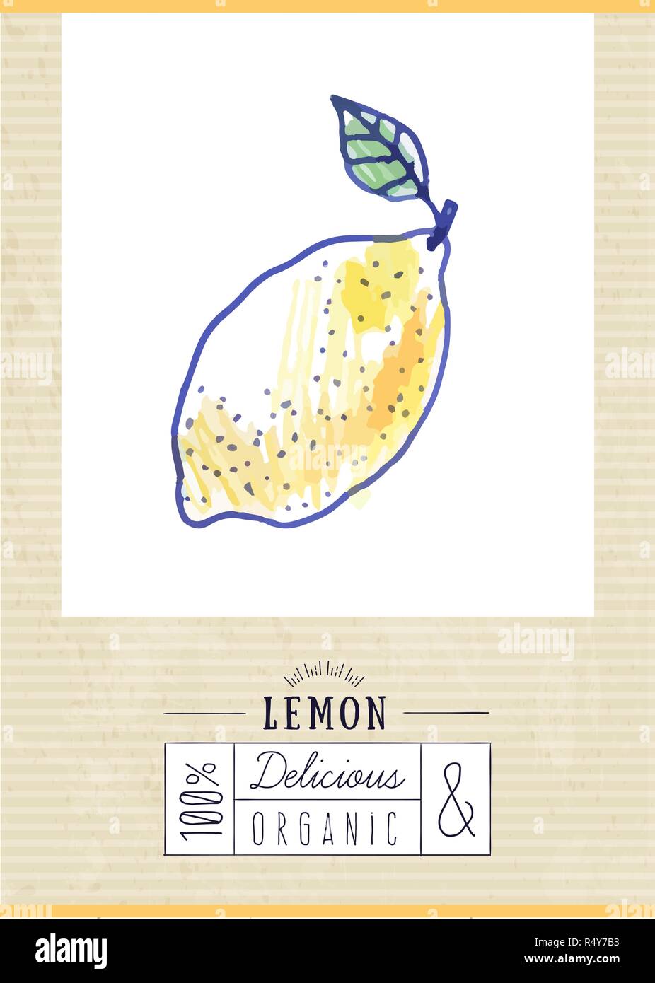 Vintage poster lemon Stock Vector Images - Alamy