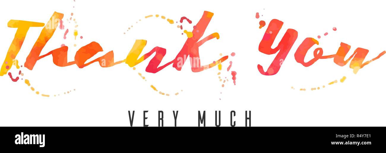 beautiful watercolor thank you background Stock Vector Image & Art - Alamy